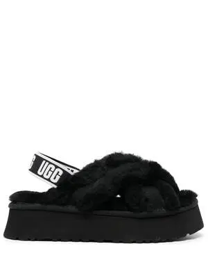 UGG Logo Print Platform Sandals