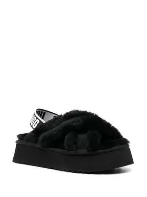 UGG Logo Print Platform Sandals