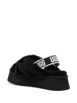 UGG Logo Print Platform Sandals