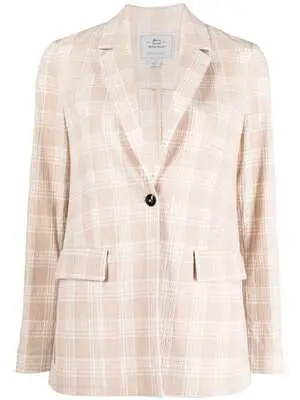 Woolrich Seersucker Double-breasted Check Blazer