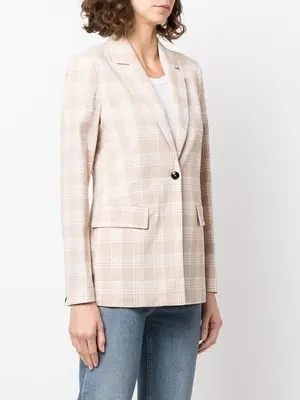 Woolrich Seersucker Double-breasted Check Blazer
