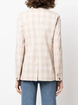 Woolrich Seersucker Double-breasted Check Blazer