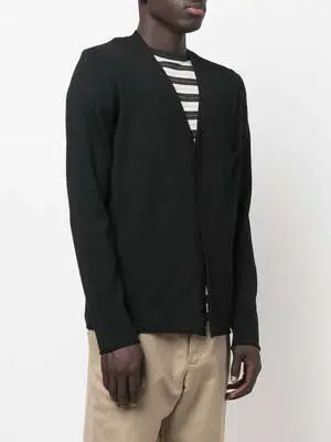 GOES BOTANICAL V-neck Button Merino Cardigan - Black