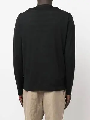 GOES BOTANICAL V-neck Button Merino Cardigan - Black
