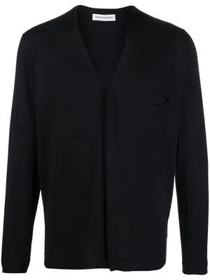 GOES BOTANICAL Merino Wool V-neck Cardigan - Blue