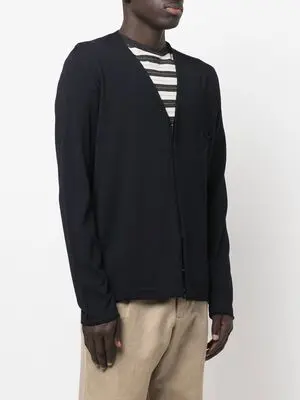 GOES BOTANICAL Merino Wool V-neck Cardigan - Blue