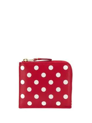 Comme Des Garçons Polka-dot Print Wallet - Red