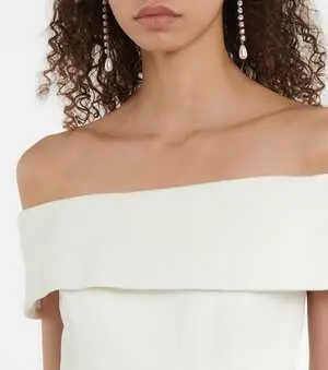 Rebecca Vallance Off-shoulder Crêpe Midi Dress - White