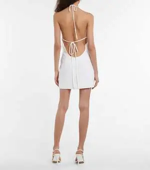 MONOT Mônot Halterneck Crêpe Mini Dress
