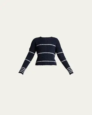 Giorgio Armani Striped Pullover - Navy