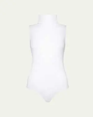 Wolford Sleeveless Turtleneck Bodysuit - White