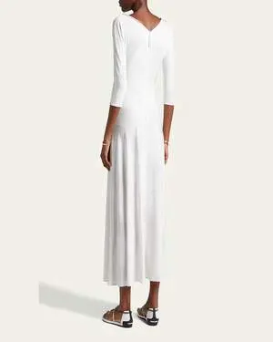Giorgio Armani Diagonal Striped Jacquard Jersey Maxi Dress