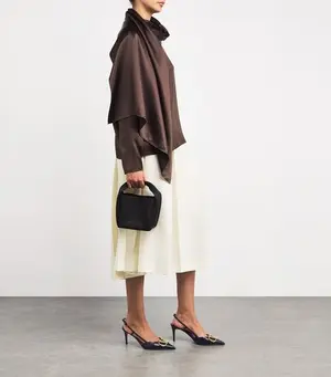 Valentino Garavani Vlogo Slingback Pumps 80 - Black