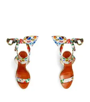 CHRISTIAN LOUBOUTIN Monica Du Désert Satin Wedge Sandals 110