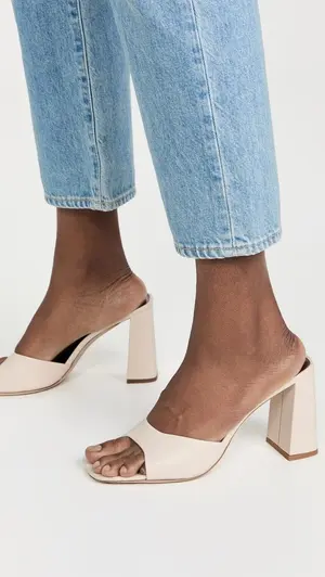 Staud Sloane High Heel Sandals - Cream
