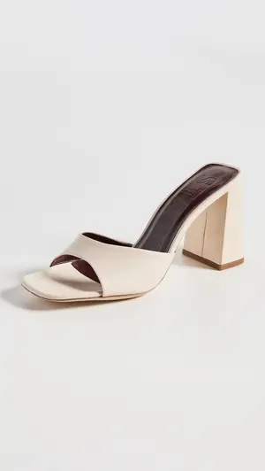 Staud Sloane High Heel Sandals - Cream