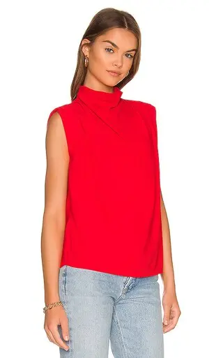 Amanda Uprichard Sleeveless Fabienne Top - Crimson