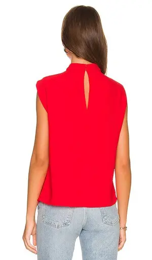 Amanda Uprichard Sleeveless Fabienne Top - Crimson