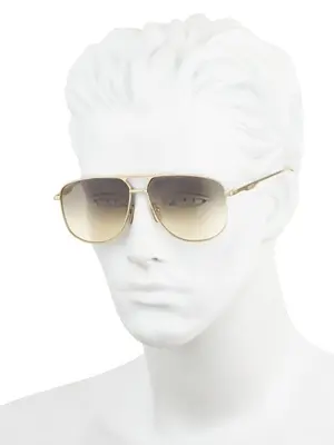 Gucci 60mm Navigator Sunglasses