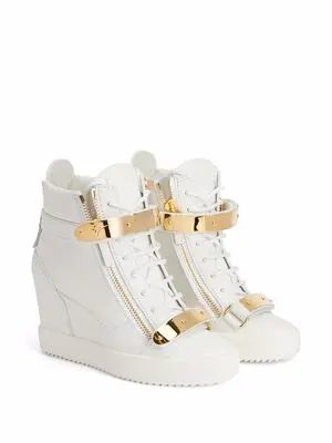 GIUSEPPE ZANOTTI Coby Wedge-heel Sneakers - White