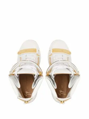 GIUSEPPE ZANOTTI Coby Wedge-heel Sneakers - White