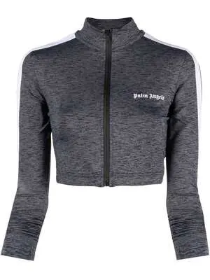 Palm Angels Logo-print Zip-front Track Top