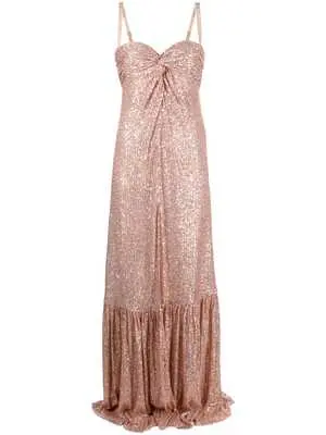Elisabetta Franchi Sequin Sweetheart-neckline Gown