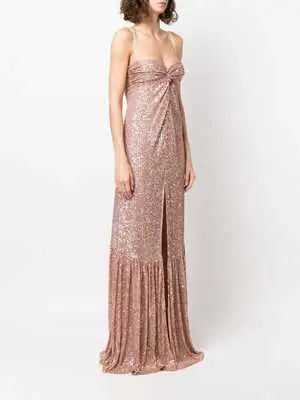 Elisabetta Franchi Sequin Sweetheart-neckline Gown