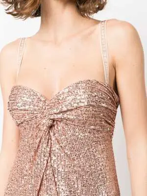 Elisabetta Franchi Sequin Sweetheart-neckline Gown