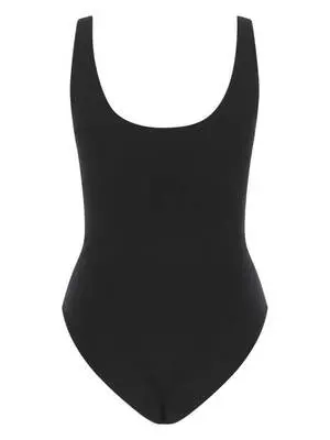 Saint Laurent Saharienne Lace-up Swimsuit - Black
