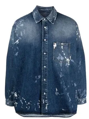 Martine Rose Painter-wash Denim Shirt