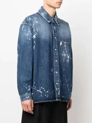 Martine Rose Painter-wash Denim Shirt