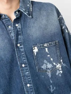 Martine Rose Painter-wash Denim Shirt