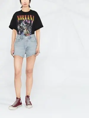 AGOLDE High-waisted Denim Shorts