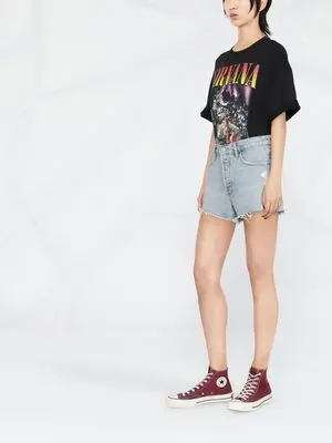 AGOLDE High-waisted Denim Shorts