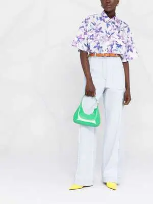 By Far Amber Mini Shoulder Bag - Green