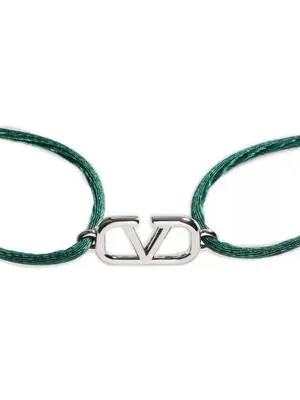 Valentino Garavani Vlogo Signature Cord Bracelet - Green