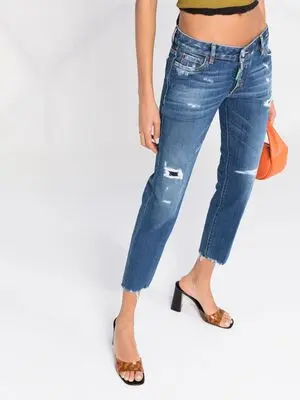 Dsquared2 Distressed Cropped Jeans