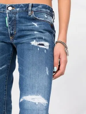 Dsquared2 Distressed Cropped Jeans