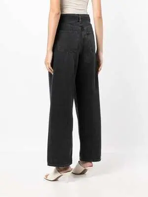 AGOLDE High-waisted Wide-leg Jeans - Black