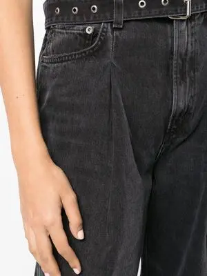 AGOLDE High-waisted Wide-leg Jeans - Black