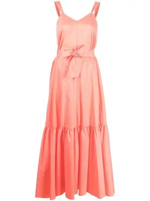FORTE_FORTE Tied-waist Tiered Dress