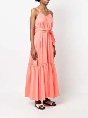 FORTE_FORTE Tied-waist Tiered Dress