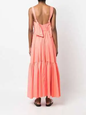 FORTE_FORTE Tied-waist Tiered Dress
