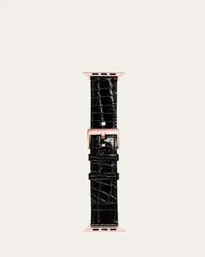ABAS Alligator Apple Watch Strap - Black