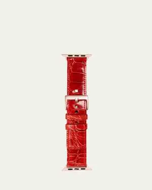ABAS Alligator Apple Watch Strap - Red