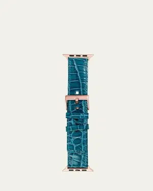 ABAS Alligator Apple Watch Strap - Turquoise