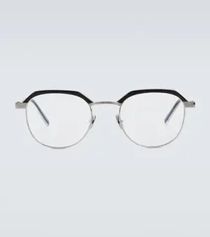 Saint Laurent Sl 124 Round Eyeglasses - Silver