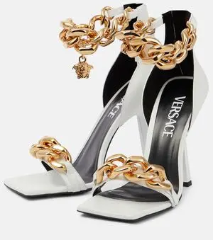 Versace Medusa Chain Leather Sandals