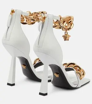 Versace Medusa Chain Leather Sandals